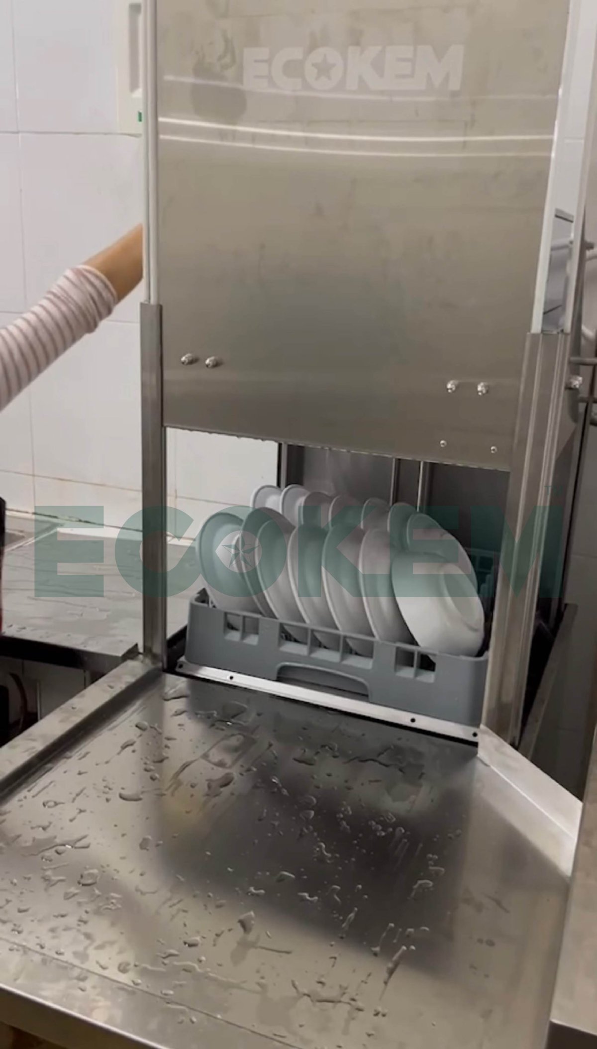 Dishwasher with Automatic Chemical Dispensing System Installation