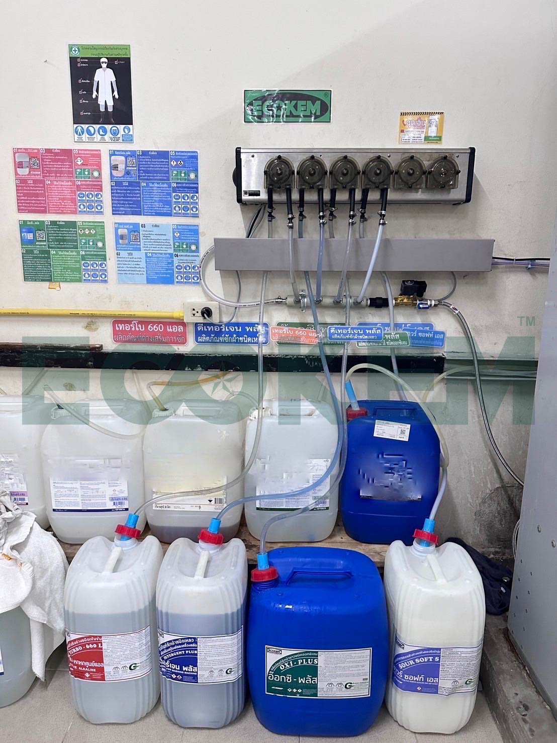 Automatic Laundry Chemical Dispensing System Installation