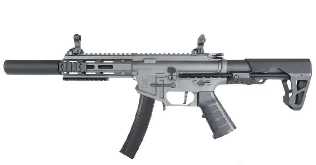King Arms - PDW 9MM SBR SD Grey AEG | Toysaurus