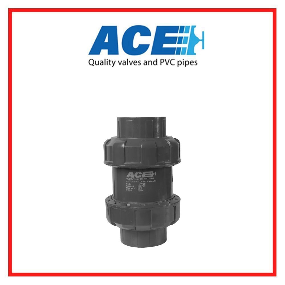 ACE CHECK VALVE 1.1/2" Double /UNION BALL CHECK VALVE