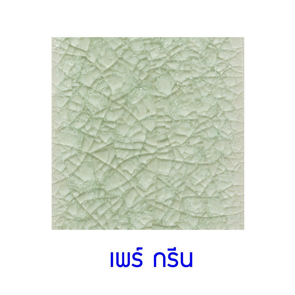 กระเบื้องดินเผา สี Pear Green ขนาด 6"x6" 1 ตารางเมตร/40แผ่น/กล่อง Grade C
