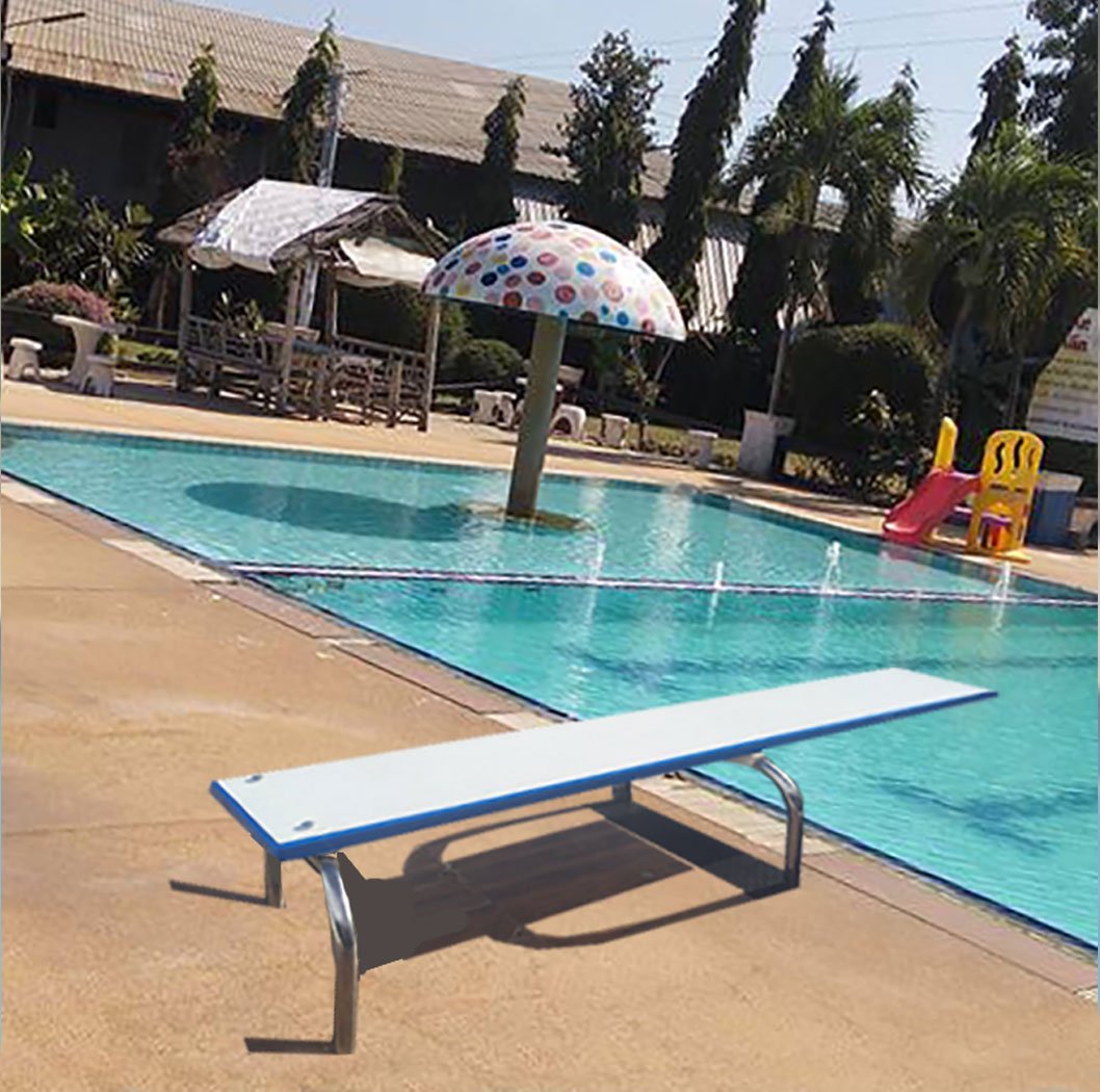 ชุดกระดานกระโดด “ Diving Board c/w Stainless Steel U-Stand, Size 8 ft.