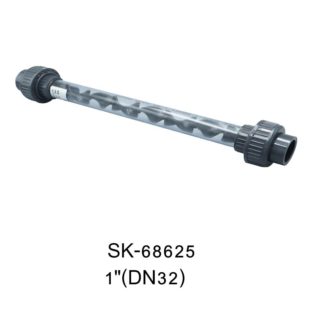 SK-68625 Static Mixer 1"(DN32) for Ozone Liquid Water Mixing UPVC**Pre ...