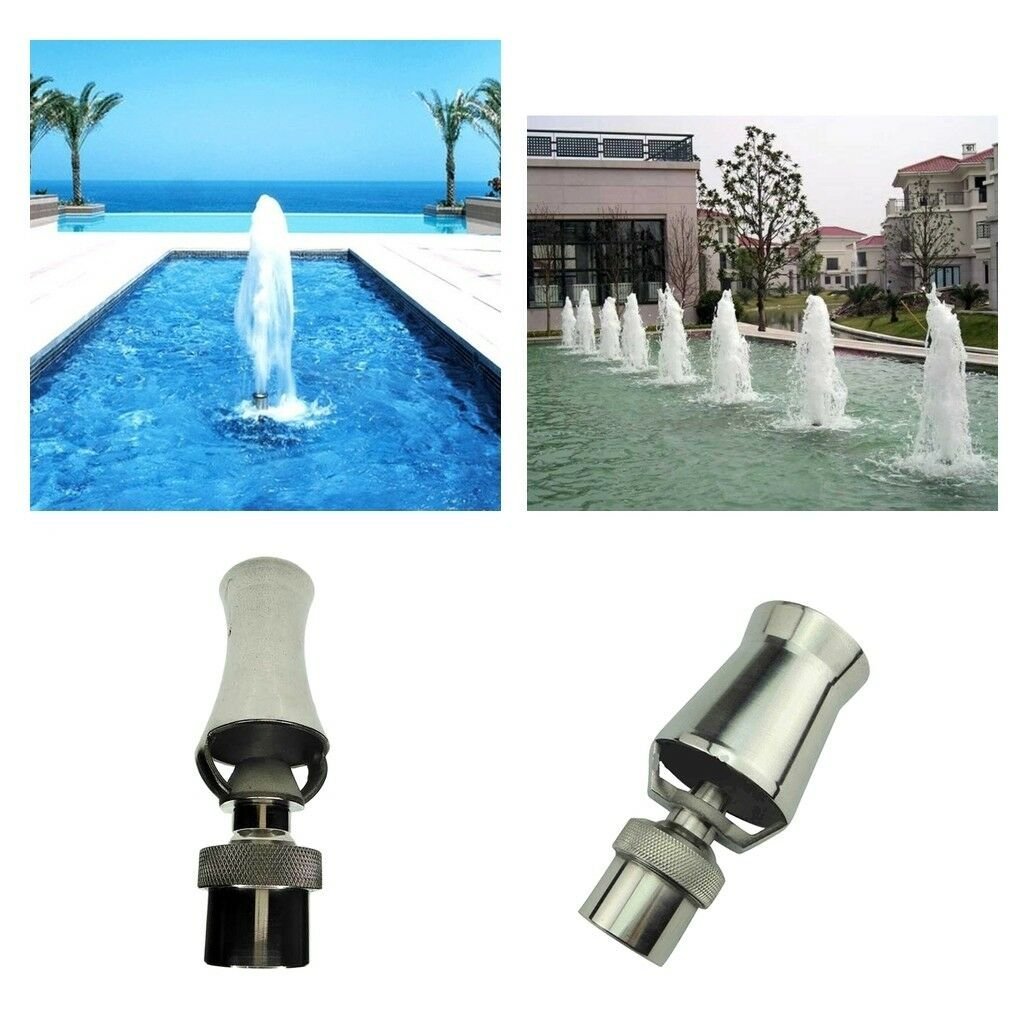 หัวน้ำพุ แบบสเปรย์ Stainless Steel Frothy Fountain Nozzle Garden Pond ...