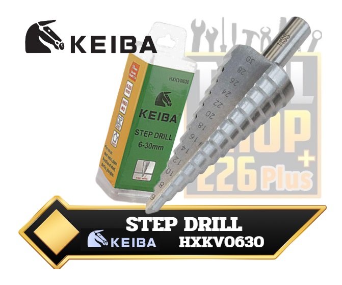 ดอกสว่านทรงเจดีย์ HSS Cone Step Drills 6-30mm KEIBA HXKV0630