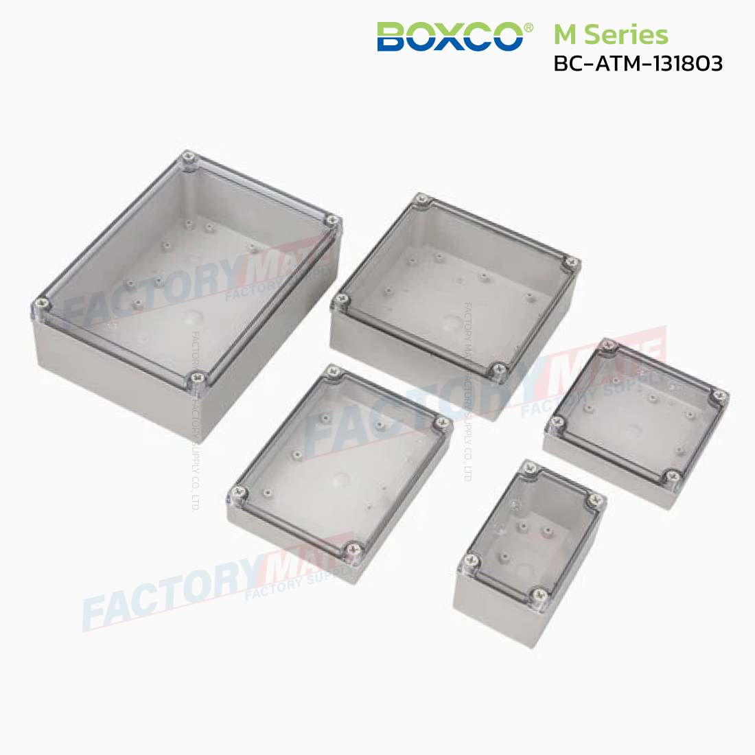 Plastic Enclosure Boxes M-series :กล่องพลาสติกกันน้ำขนาดกลาง - factorymate
