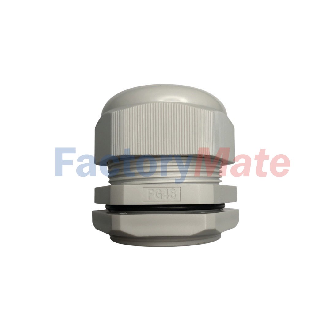 R&R เคเบิ้ลแกลนด์เกลียวล็อค PG48,Cable Gland PG48 สีเทา