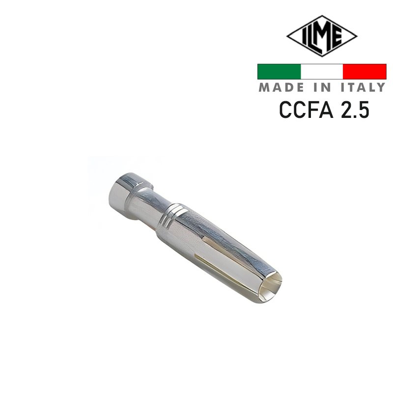 ILME CCFA 2.5, Female crimp contact, wire cross section 2.5 mm², AWG 14