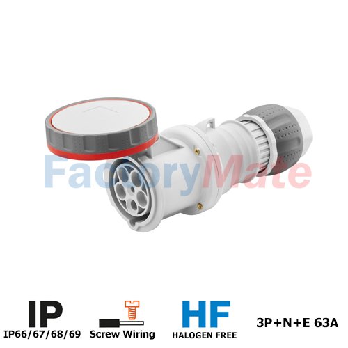 GW63053H STRAIGHT CONNECTOR HP - IP66/IP67/IP68/IP69 - 3P+N+E 63A 346 ...