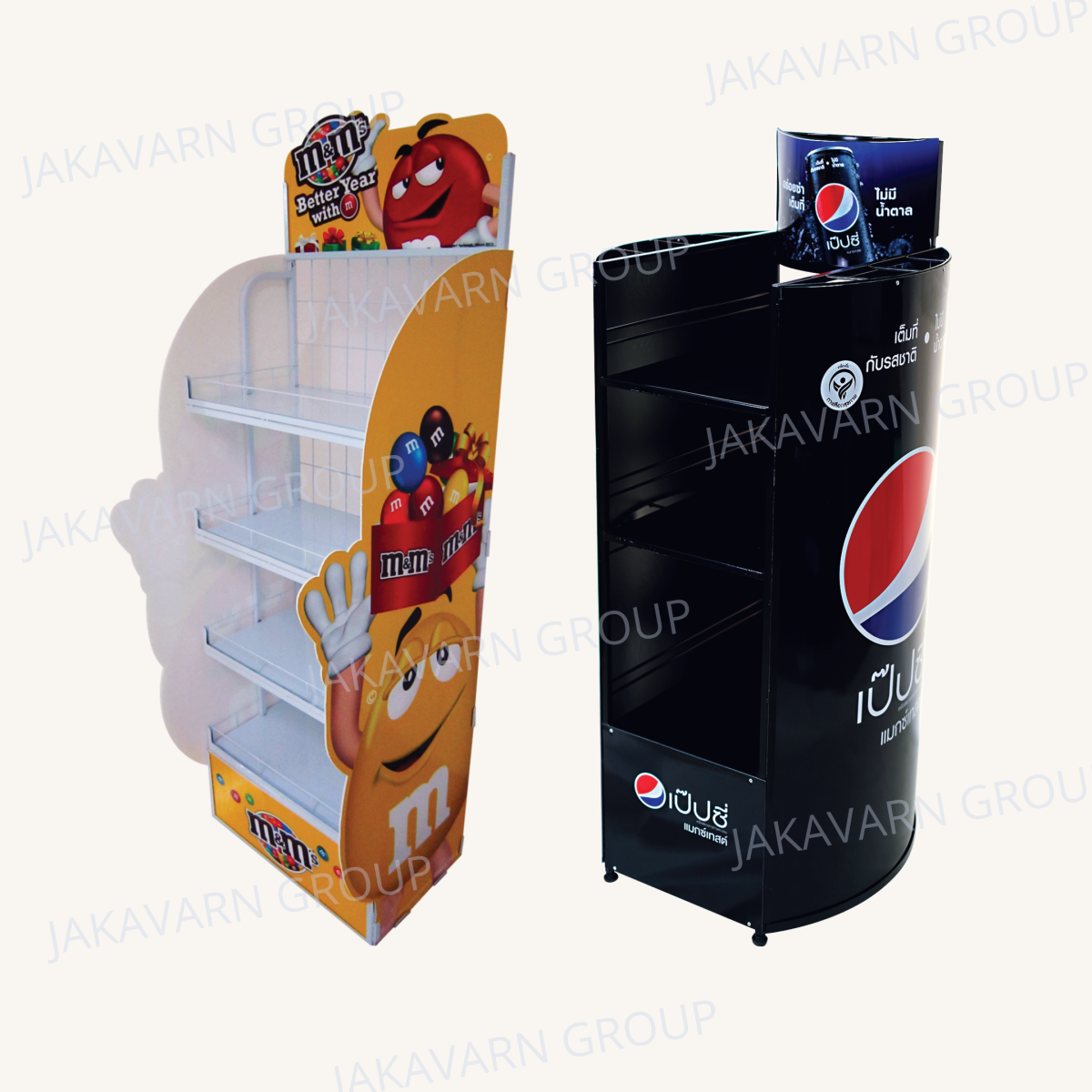 ชั้นวางสินค้า เชลฟ์ โชว์สินค้า แสตนดี/ standee shelf display