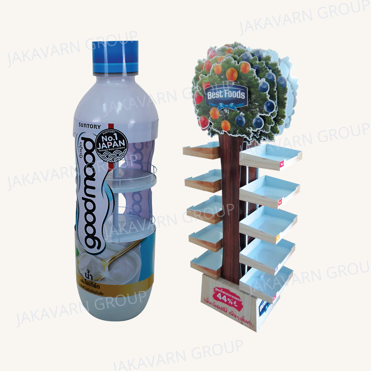 ชั้นวางสินค้า ชั้นโชว์สินค้า แสตนดี / shelf standee 2-way - jakavarngroup