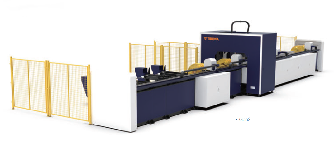 TEKMA TLF-AT4 Four Chuck Auto Loading and UnLoading Tube Bevel Cutting ...