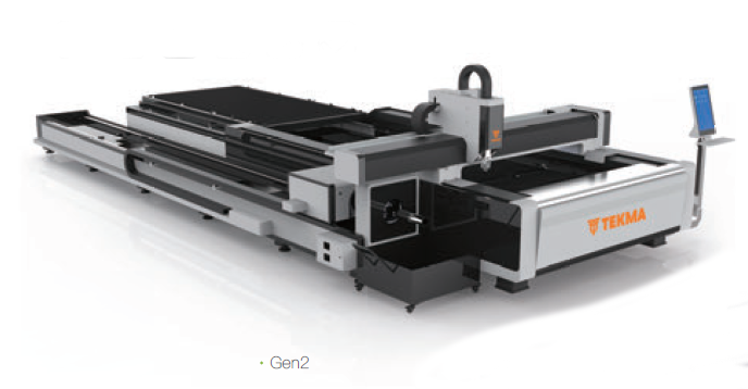 TEKMA TLF-STE Exchange Table Sheet and Tube Laser Cutting Machine