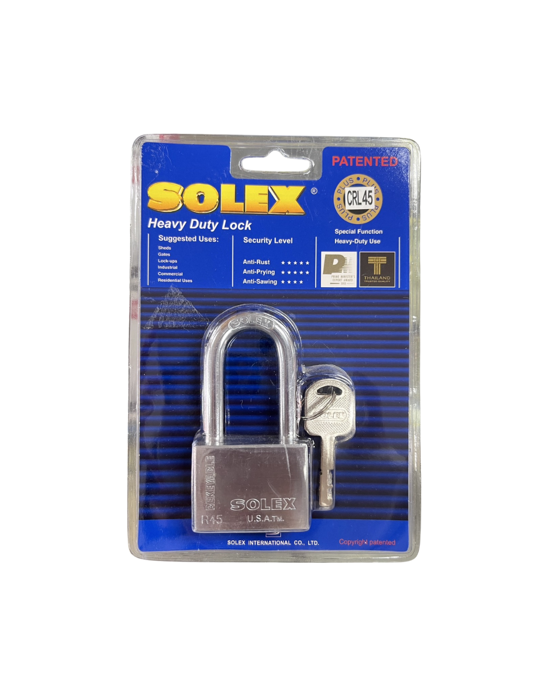 กุญแจ Solex Extra CRL45 คอยาว 45 มม.