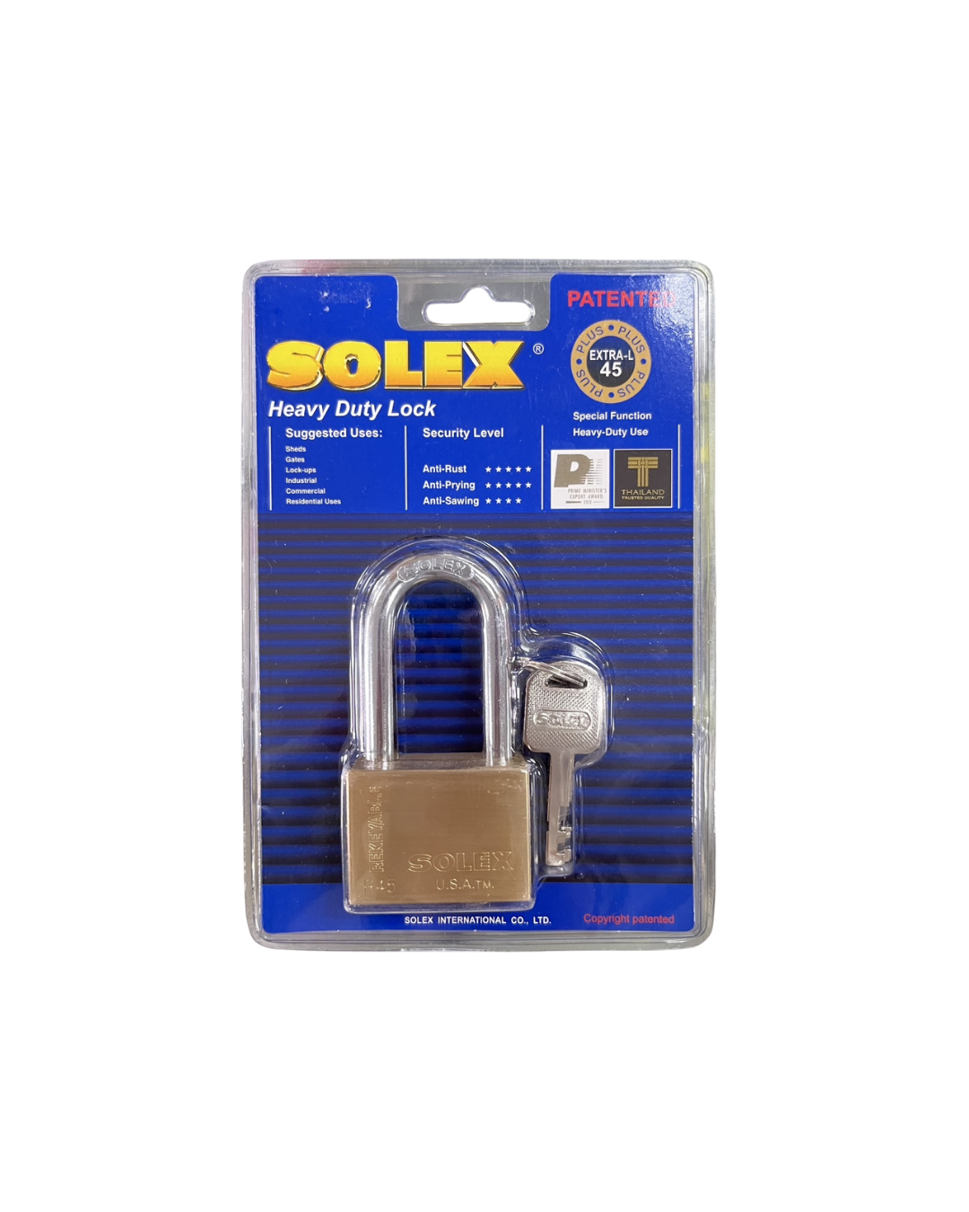 กุญแจ Solex Extra-L คอยาว 45 มม.