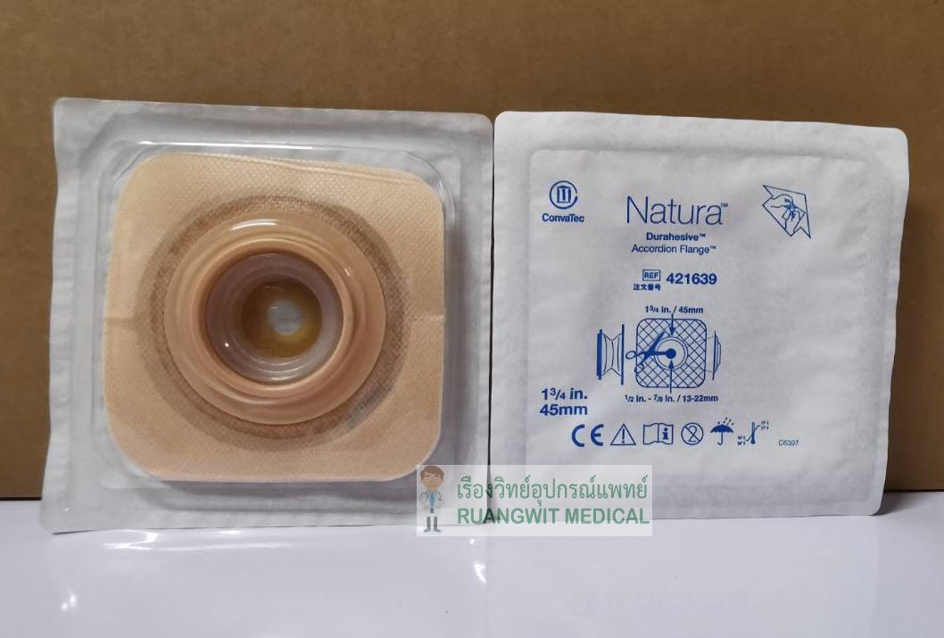 แป้นตัดทรงถ้วยยกฐาน Convatec Durahesive Convex 45 มม. (421639) exp 09-2022