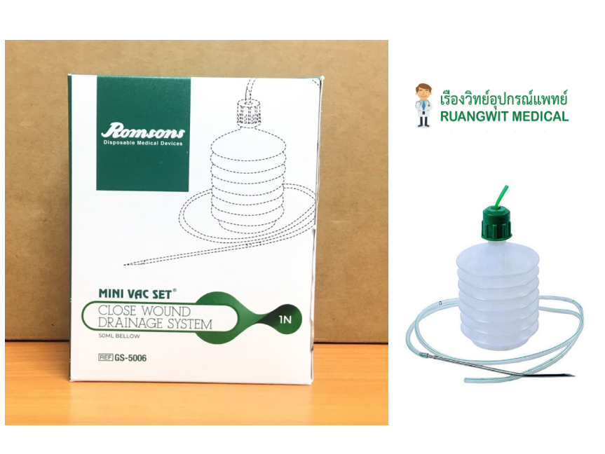 Mini Vac Set 50 mL (สายและเข็มเบอร์ 8) - ruangwitmedical