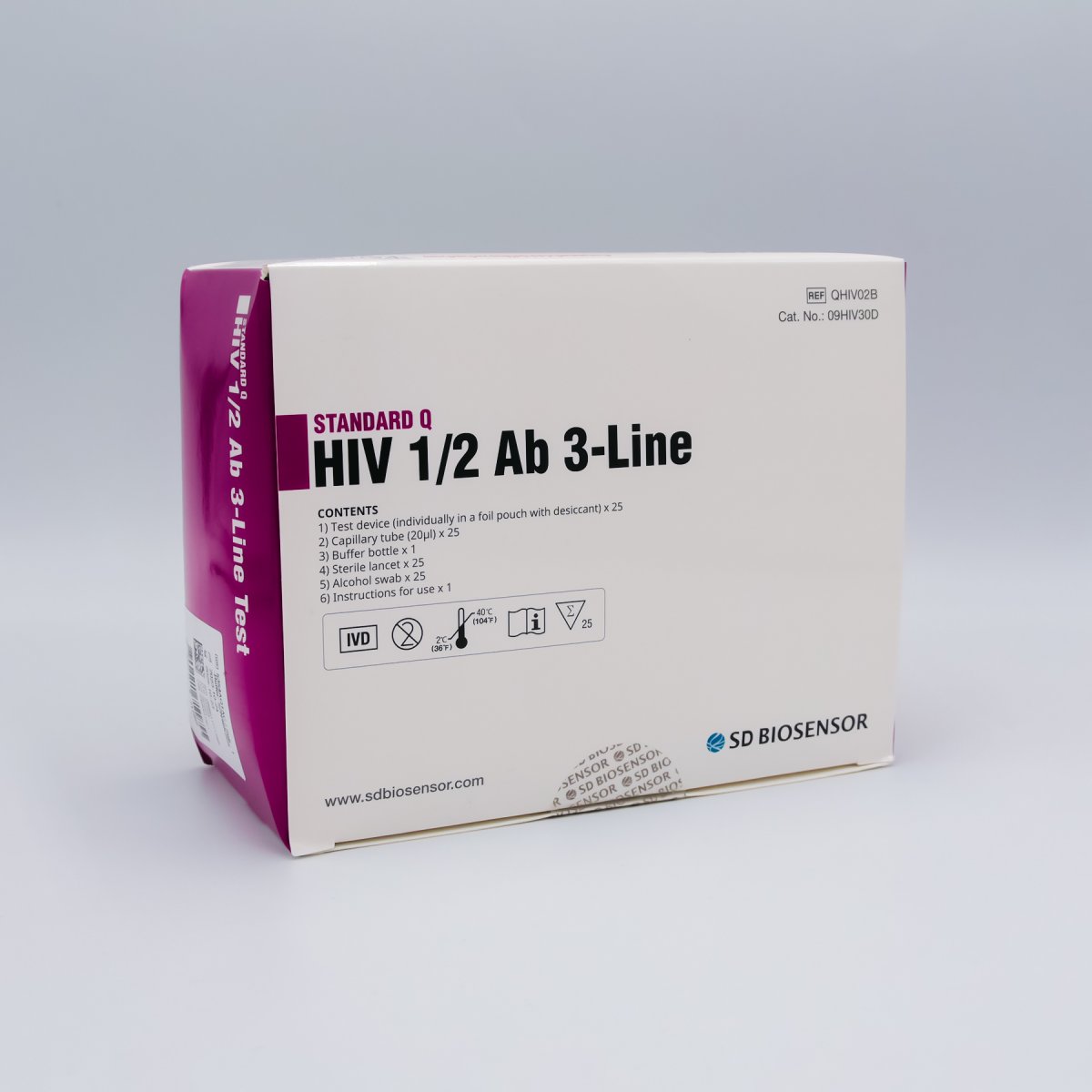 Standard Q HIV 1/2 Ab 3-Line (WB/S/P) Cassette