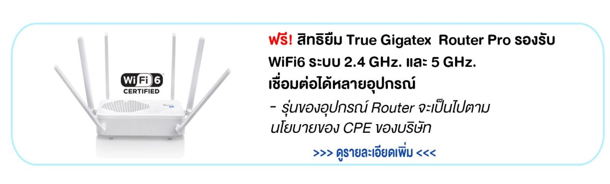 True Gigatex Router Pro ที่รองรับ WiFi-6