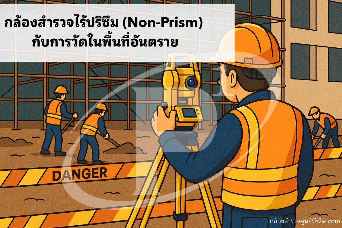 กล้องสำรวจไร้ปริซึม (Non-Prism) กับการวัดในพื้นที่อันตราย