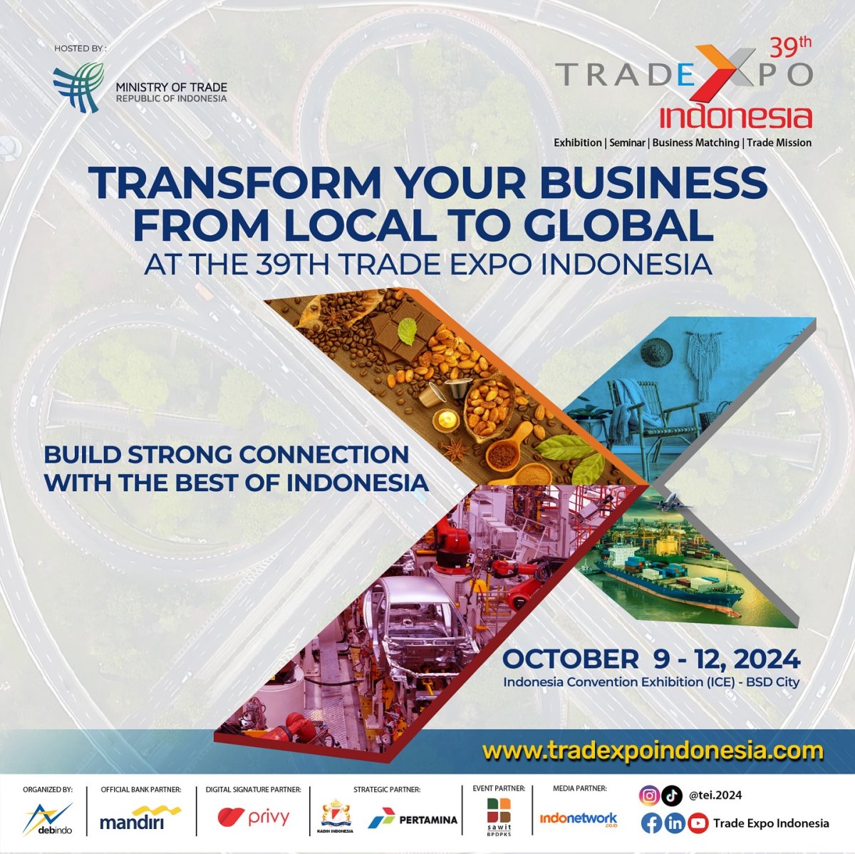 The 39th Trade Expo Indonesia - October, 9 to 12 2024