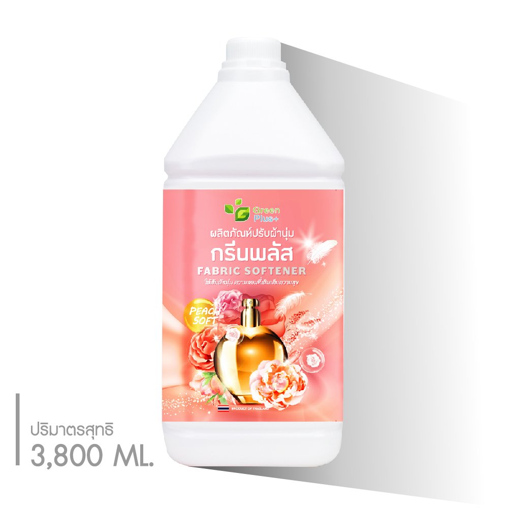 GREEN PLUS FABRIC SOFTENER : PEACH SOFT - greenplusthailand