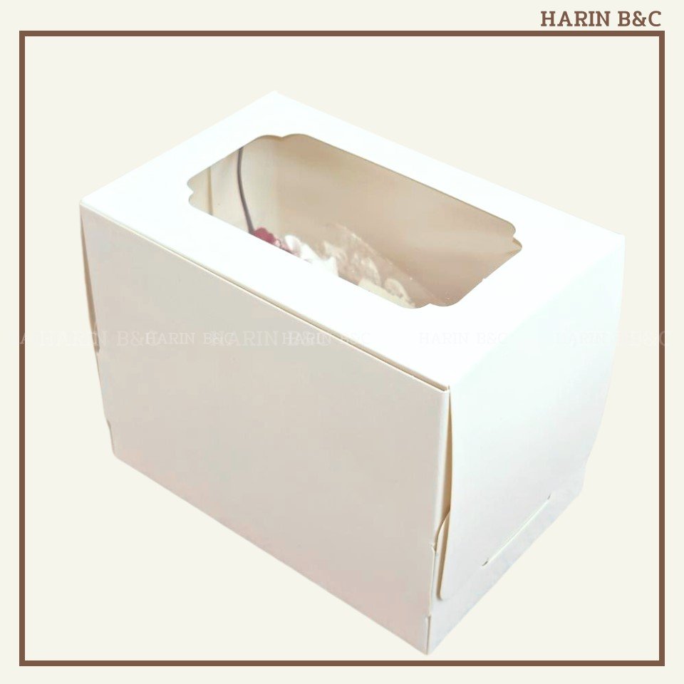 กล่องเค้ก 1 ชิ้น สีขาว 20ใบ - harinbnc