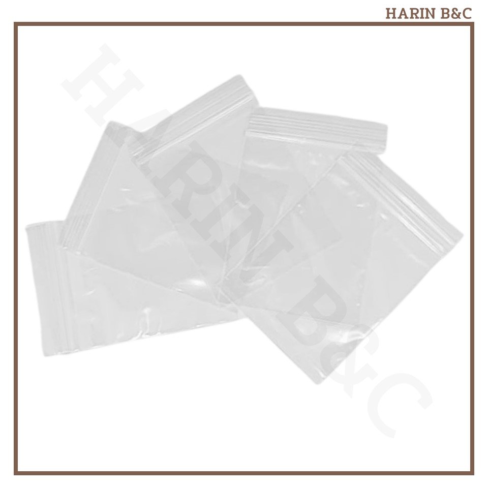 ถุงซิปล๊อค PE 9x13cm 1กก. - harinbnc