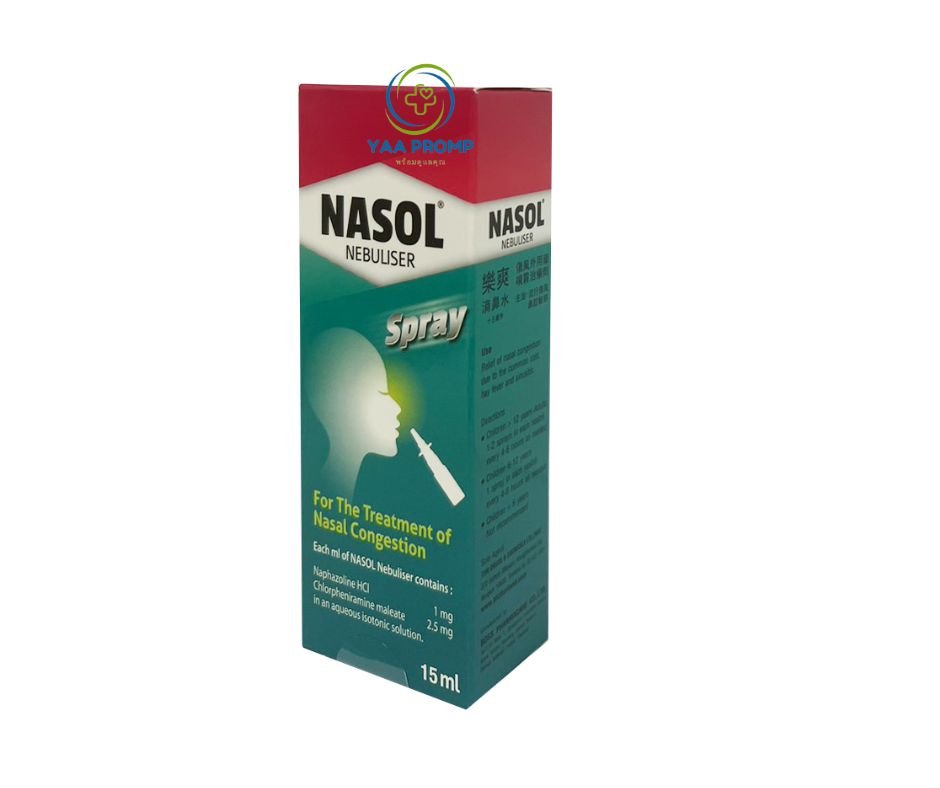 NASOL SPRAY นาซอล สเปรย์ สเปรย์พ่นจมูก ลดแน่นจมูก