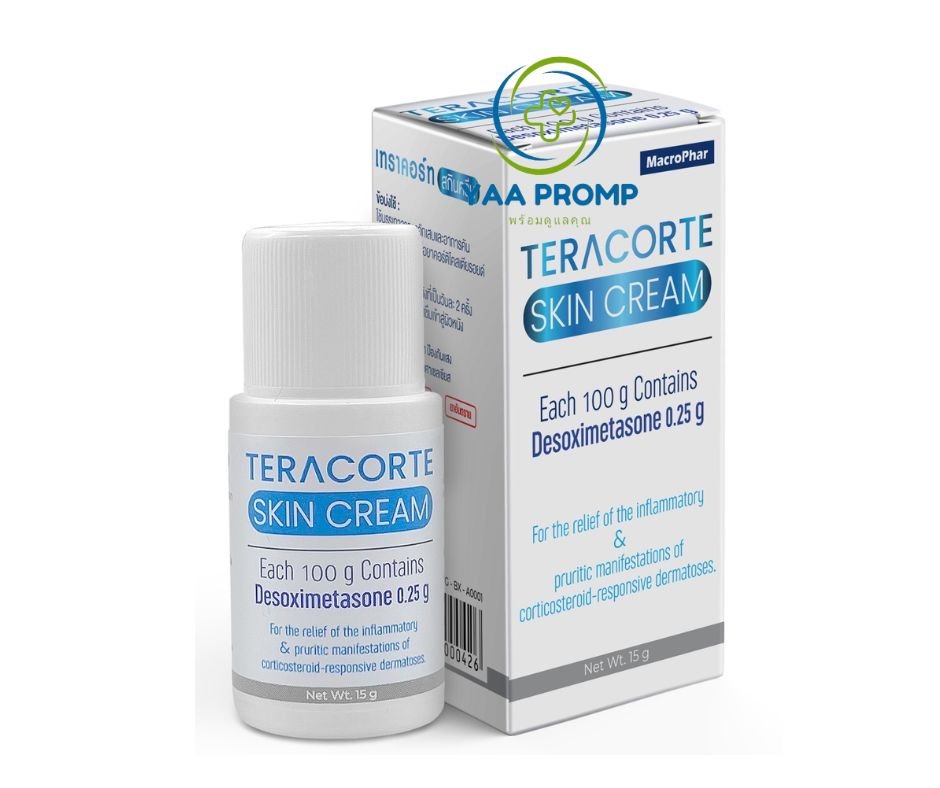 TERACORTE CREAM 15G.เทราคอร์ท สกินครีม รักษาผิวหนังอักเสบ 15กรัม