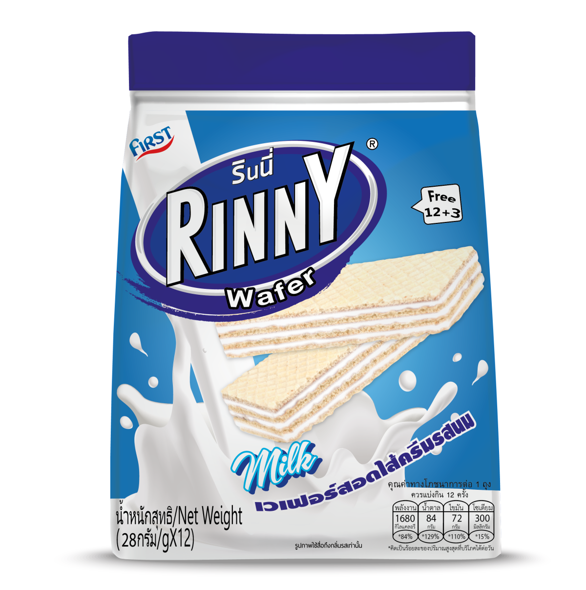 รินนี่ Rinny Wafer เวเฟอร์สอดไส้ครีมรสนม