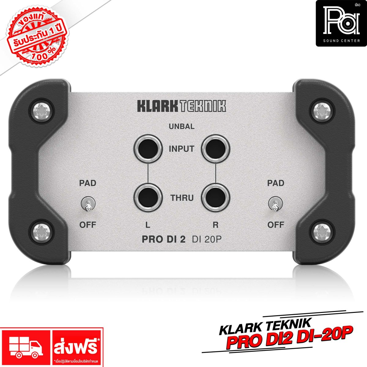 KLARK TEKNIK PRO DI2 DI-20P Passive Stereo DI Box with Midas ...