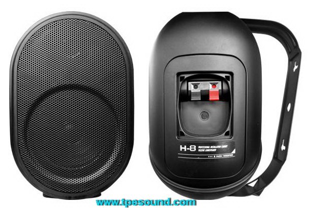 NTS H-8 ตู้ลำโพงแขวนผนัง 2 ทาง ขนาด 8" มีไลน์เอาต์พุตในตัว พร้อมขาแขวน