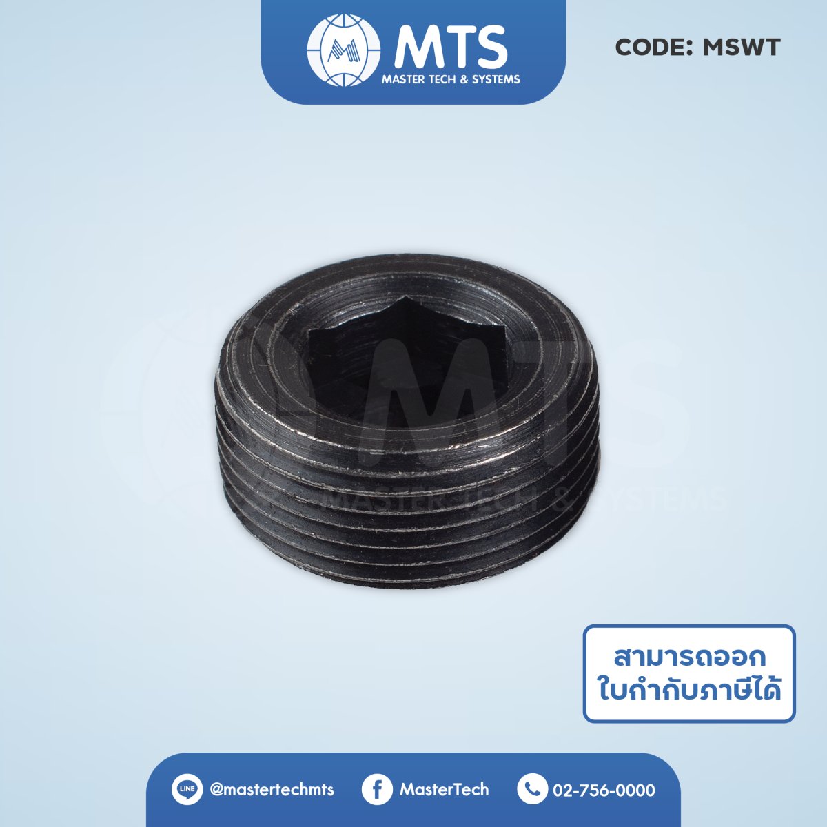 Tapered Screw Plugs - ปลั๊กสกรูเทเปอร์ (MSWT) - mastertechandsystems
