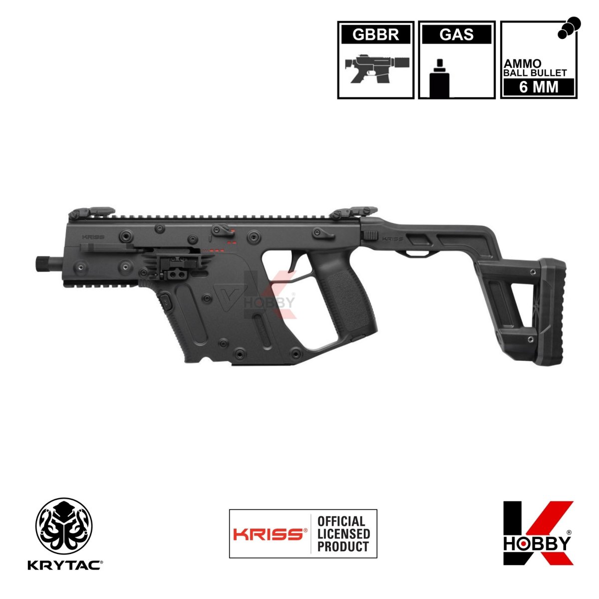 KRYTAC - KRISS VECTOR SMG GBB (Black)