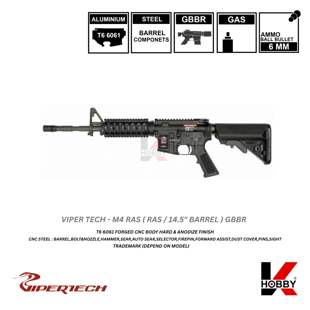 [ PRE-ORDER ] VIPERTECH - M4 RAS GBBR