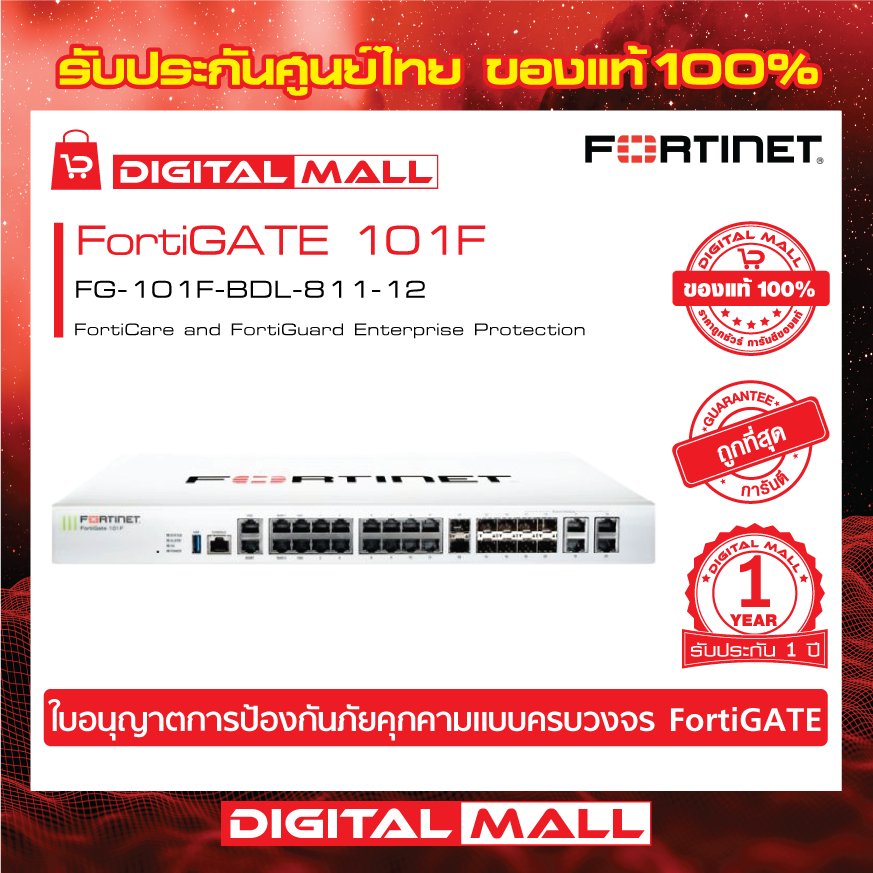 FORTINET FortiGate 101F FG-101F-BDL-811-12 (Firewall) รับประกัน 1 ปี ...