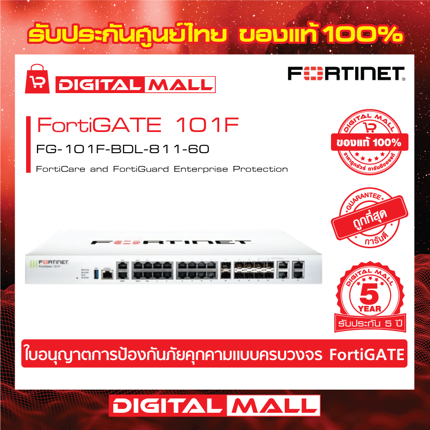 FORTINET FortiGate 101F FG-101F-BDL-811-60 (Firewall) รับประกัน 5 ปี ...
