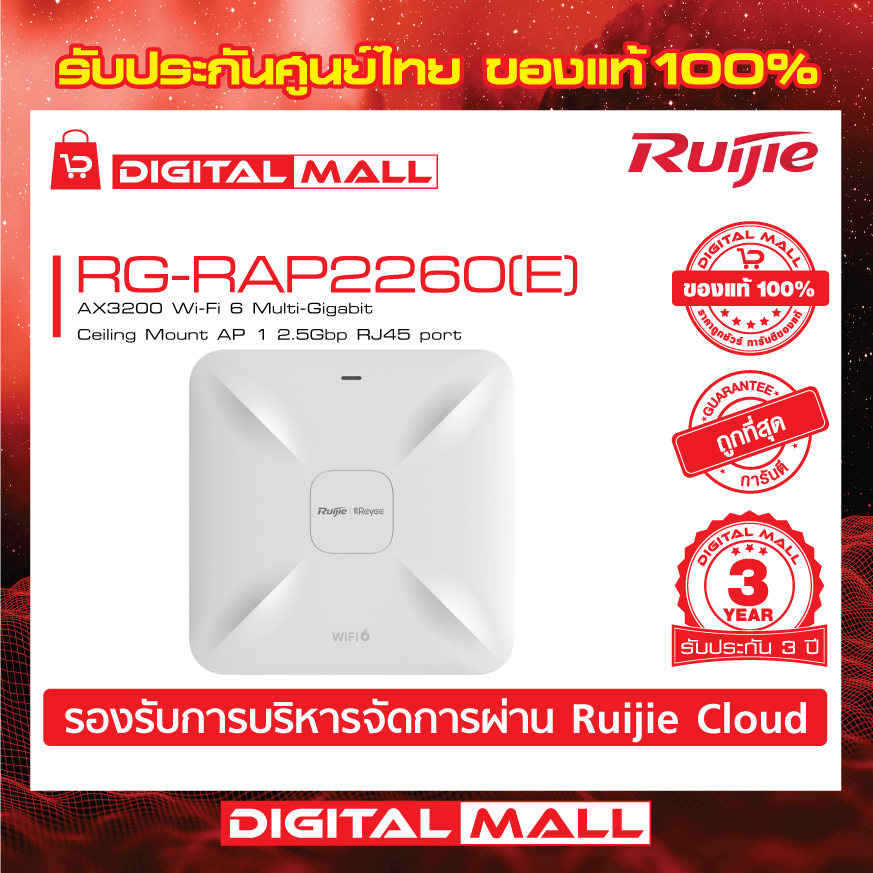 Ruijie RG-RAP2260(G) อุปกรณ์กระจายสัญญาณ (Access Point) รับประกันศูนย์ ...