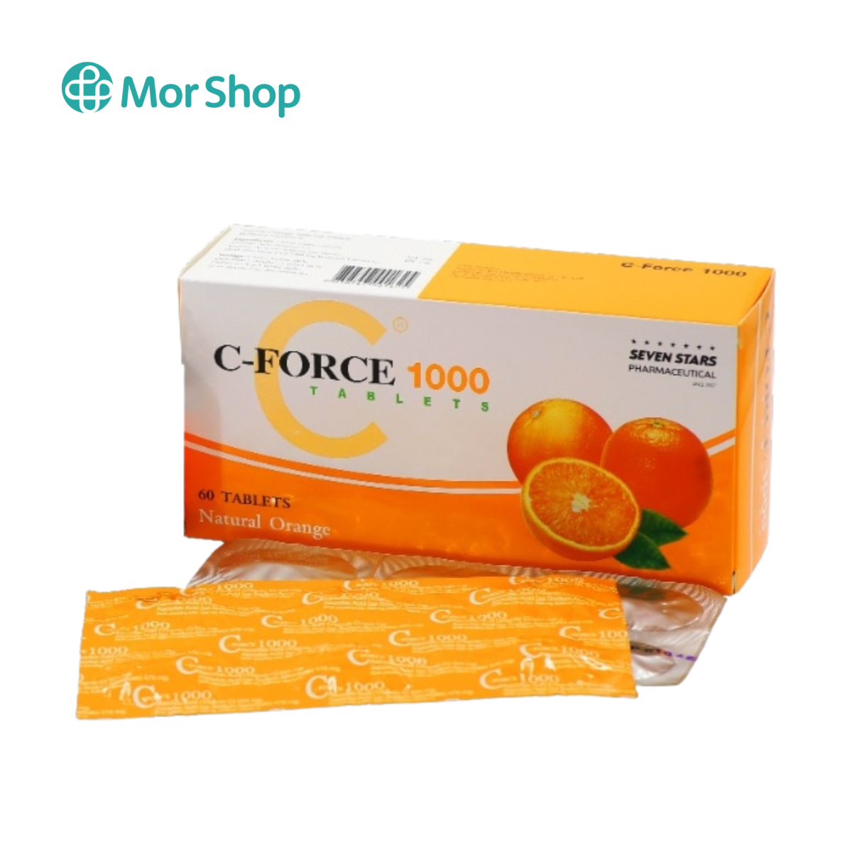 C-FORCE 1000 MG TABLETS วิตามินซีชนิดเม็ด ช่วยเสริมภูมิคุ้มกัน 60 เม็ด ...