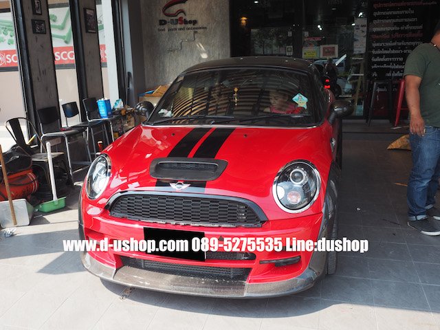Mini R58 สีแดง Wrap สติกเกอร์คาดหน้าหลัง - d-ushop