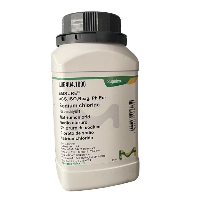 Sodium Chloride GR 1 kg. No.1.06404.1000, Merck - cosmos-supply