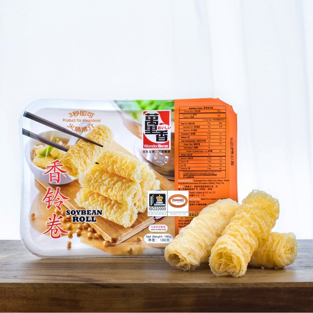 Ring Roll Vegan Food 100% ฟองเต้าหู้ม้วน 180g