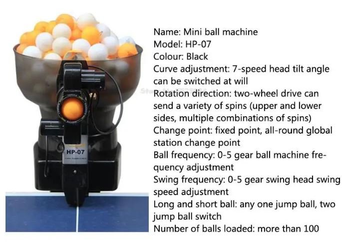 Table tennis robot Hui pang HP-07 (Free ball)