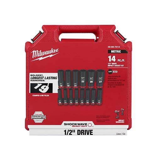 Milwaukee 4932480456 ชุดลูกบล็อกกระแทก 1/2" (13 ชิ้น) - milnon