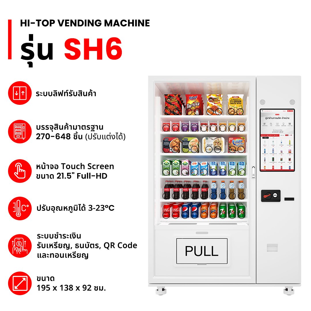 ตู้ Vending Machine ตู้จำหน่ายสินค้าอัตโนมัติ | Hi-Top - hitop