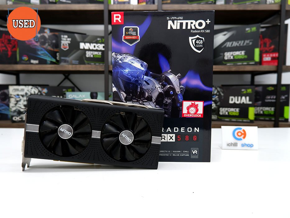 การ์ดจอ (VGA) SAPPHIRE RX580 4GB 2F NITRO+ P12039 - ichillshop