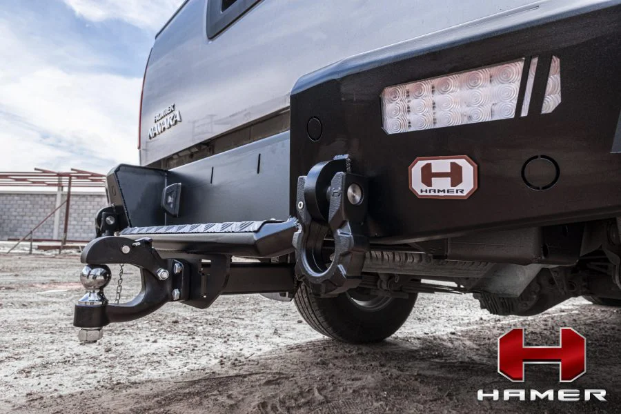 กันชนหลัง HAMER รุ่น M-SERIES REAR BUMPER FOR NISSAN NAVARA D40 2004 ...