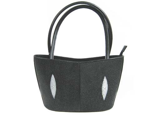 Genuine Stingray Leather Handbag in Black Stingray Skin #STW373H ...