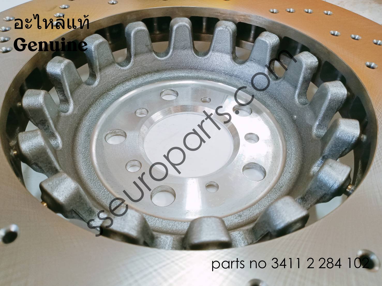 จานเบรกแบบมีช่องระบายความร้อนด้านขวา หมายเลขชิ้นส่วน: 34112284102 ...